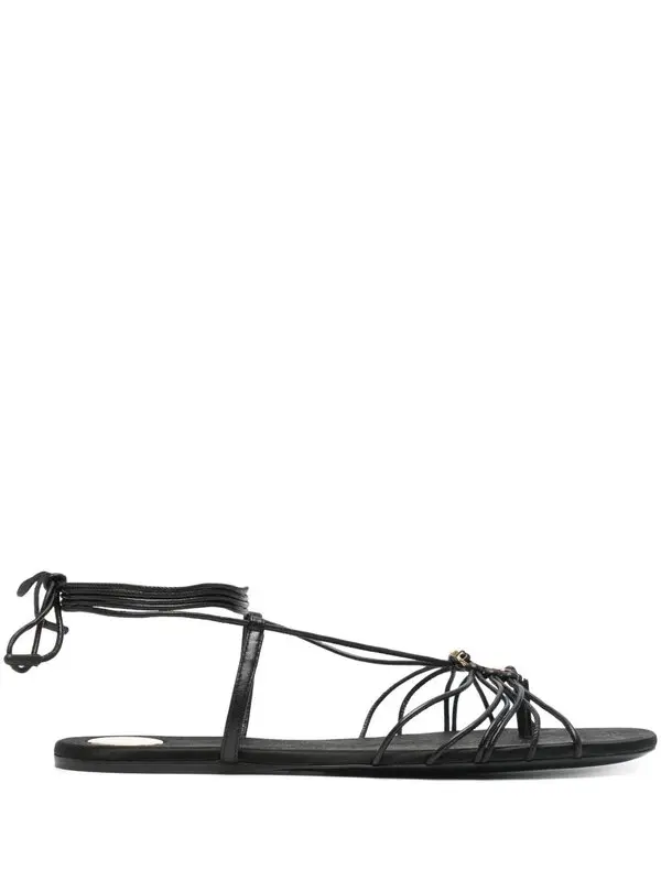 Saint Laurent Babylone Satin Flats - Black