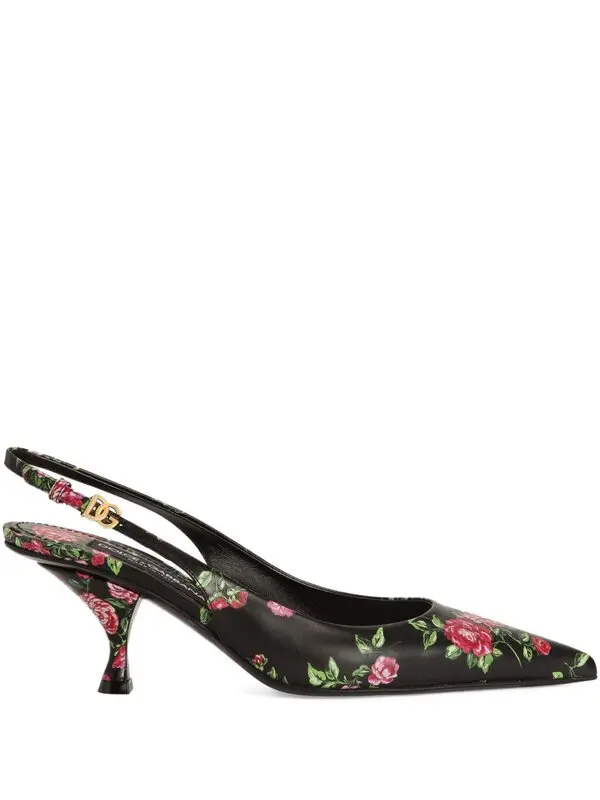 Dolce & Gabbana Lollo Floral Slingback Pumps