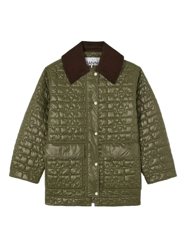GANNI Quilted Jacket - Green