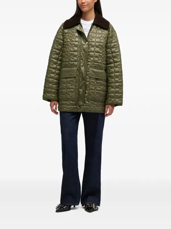 GANNI Quilted Jacket - Green