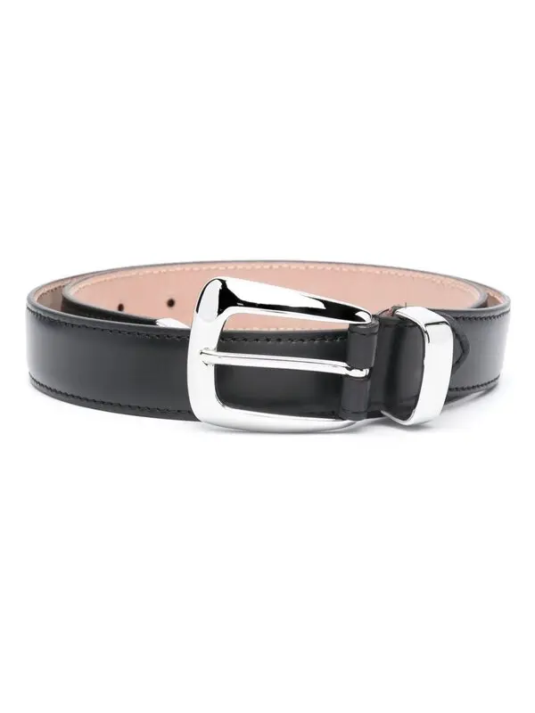 Khaite Benny Leather Belt - Black
