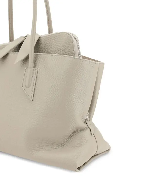 Attico La Passeggiata Leather Shoulder Bag - White