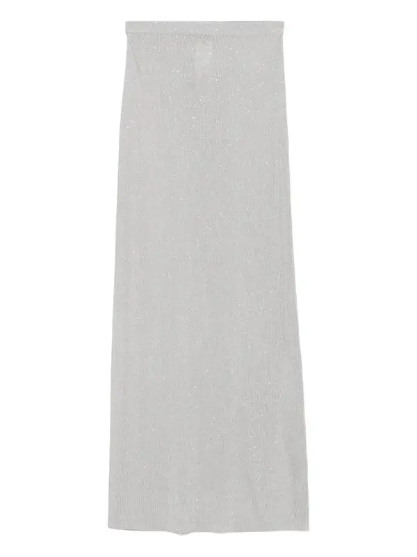 TOM FORD Sequined Long Skirt - Silver