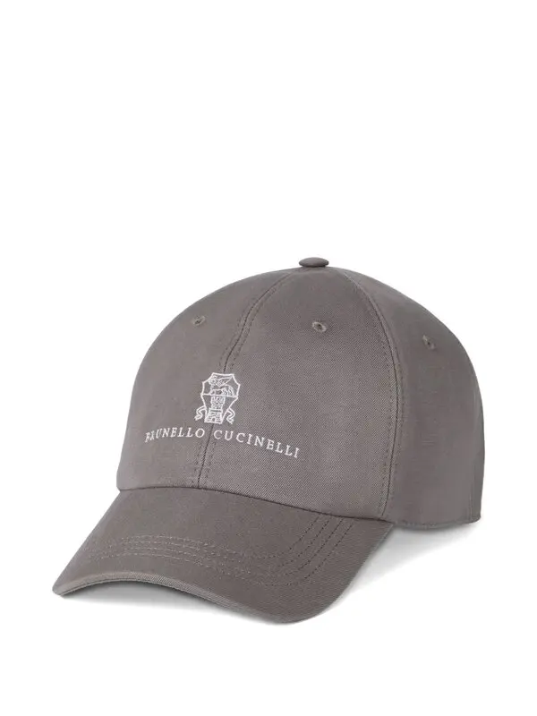 Brunello Cucinelli Logo Baseball Cap - Brown