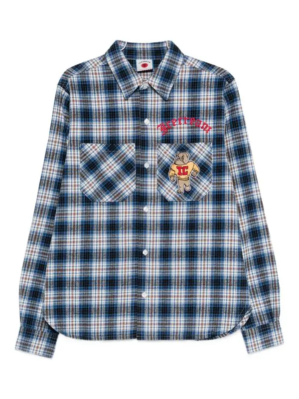 ICECREAM Checked Cotton Shirt - Blue