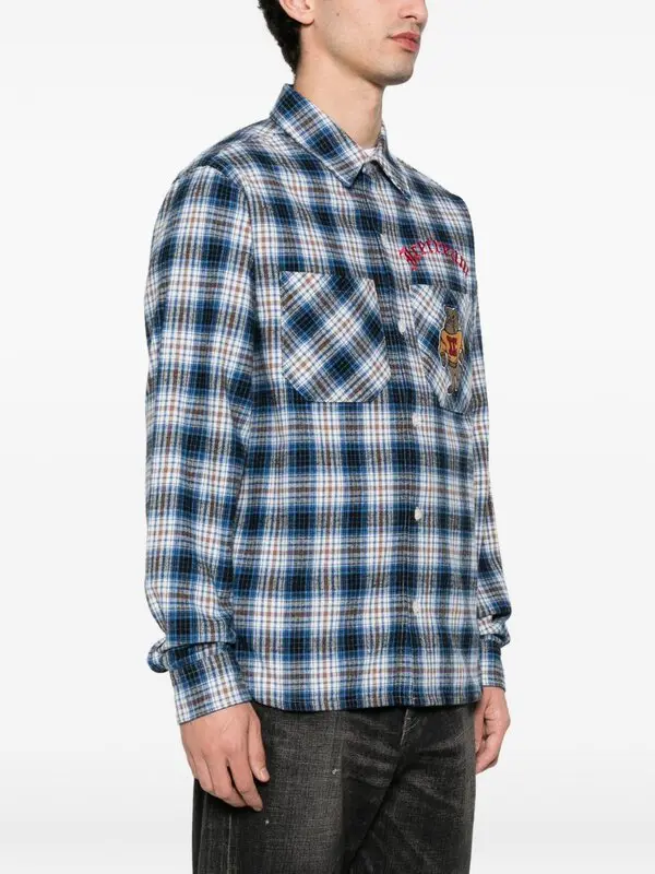 ICECREAM Checked Cotton Shirt - Blue