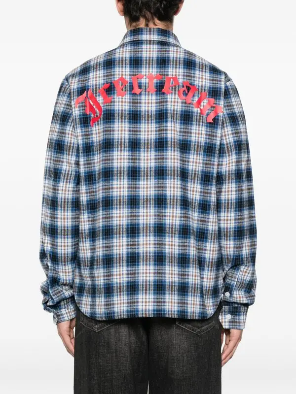 ICECREAM Checked Cotton Shirt - Blue