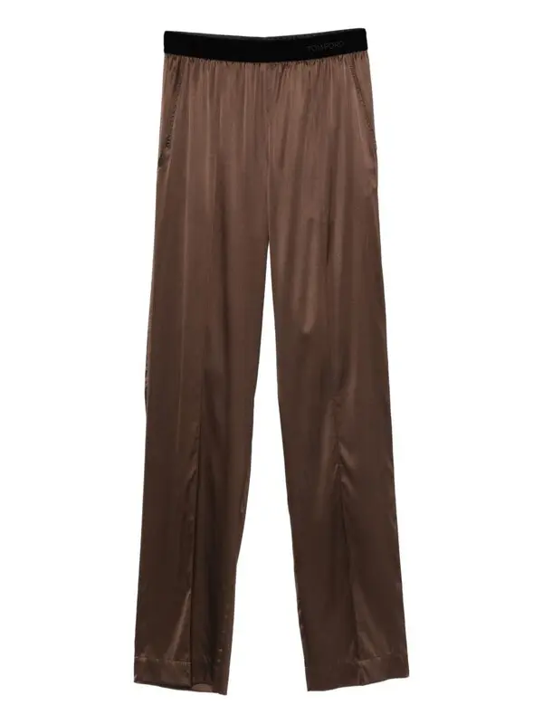 TOM FORD Pajama Silk Trousers - Brown