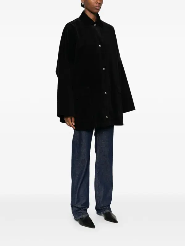 TOTEME Cotton Overshirt Jacket - Black