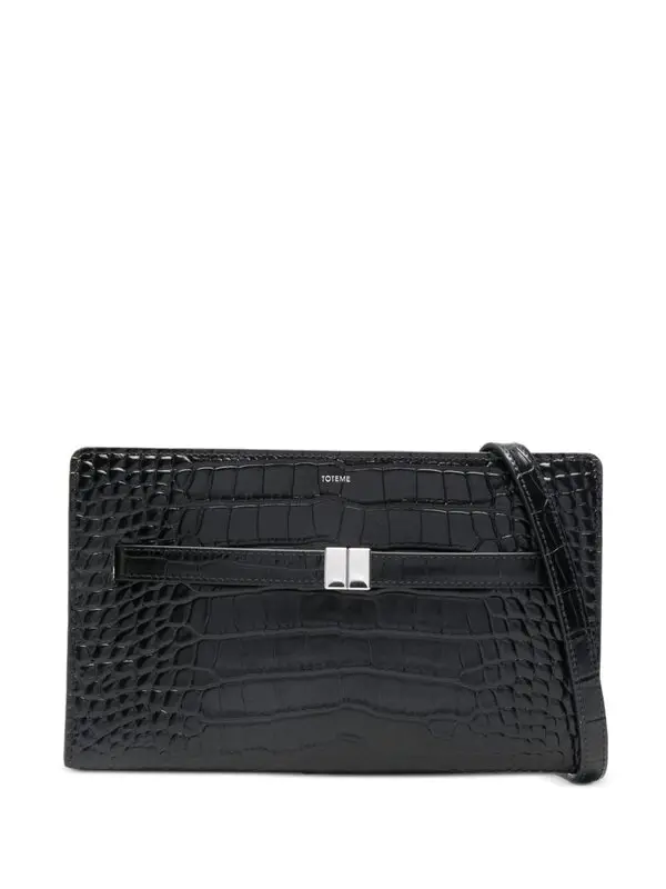 TOTEME Leather Mini Crossbody Bag - Black