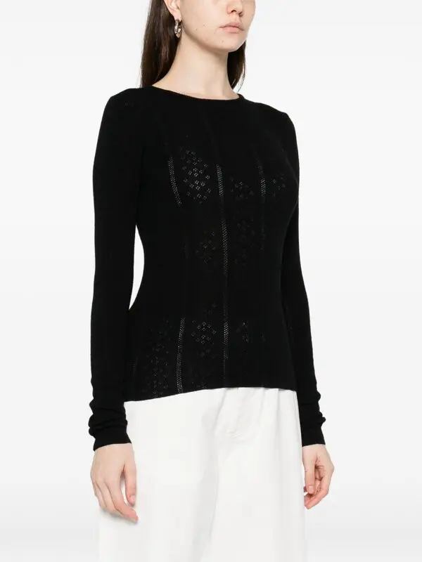 HERSKIND Wool Crewneck Sweater - Black