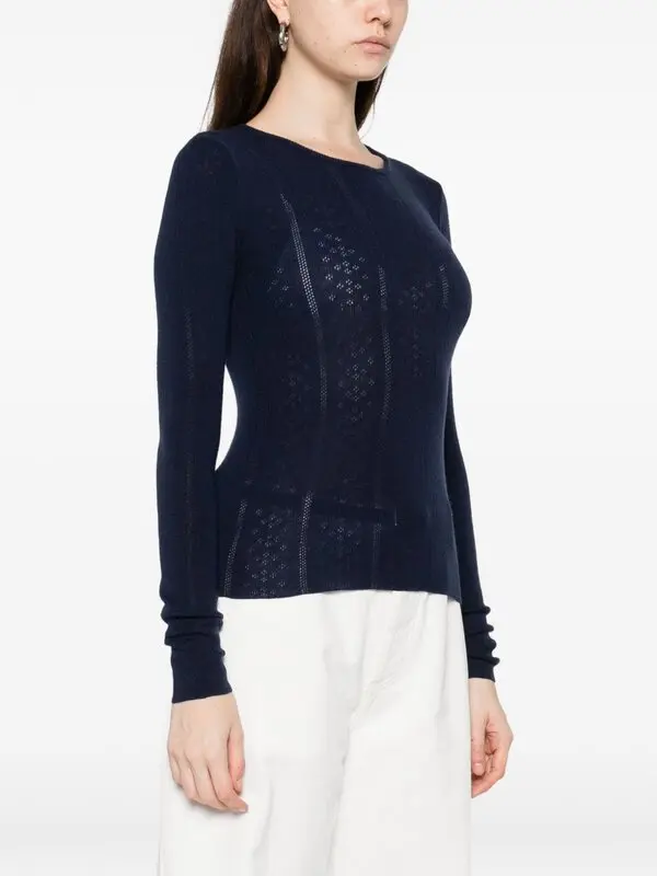 HERSKIND Wool Crewneck Sweater - Blue