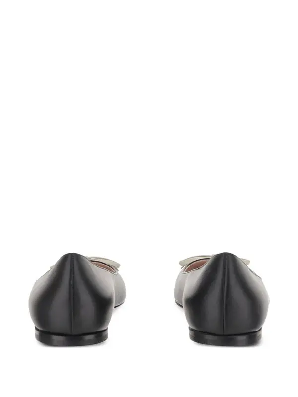 Valentino Garavani Bepointy Leather Ballerinas - Black