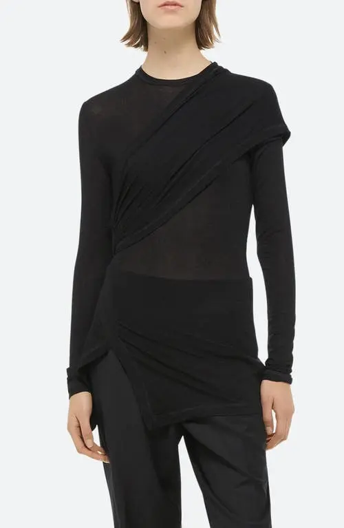 Helmut Lang Protection Draped Asymmetric Top