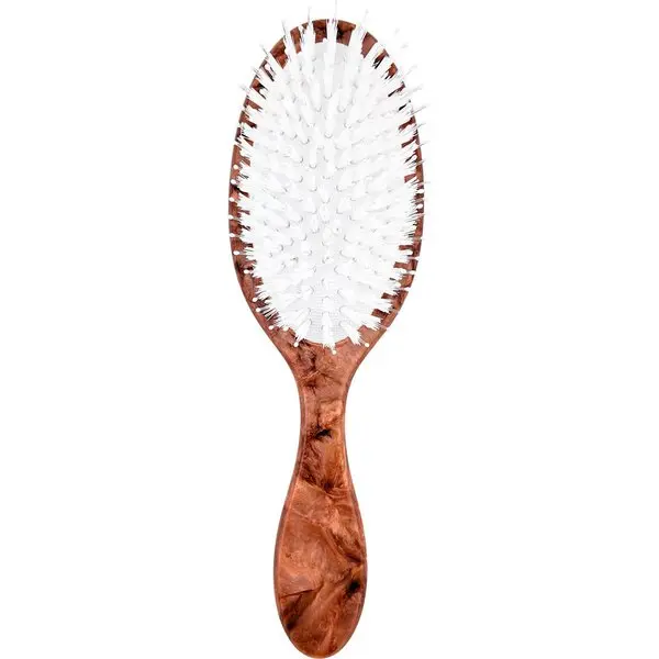 SOLAR ECLIPSE Hand Painted Mustang Hairbrush - Brown