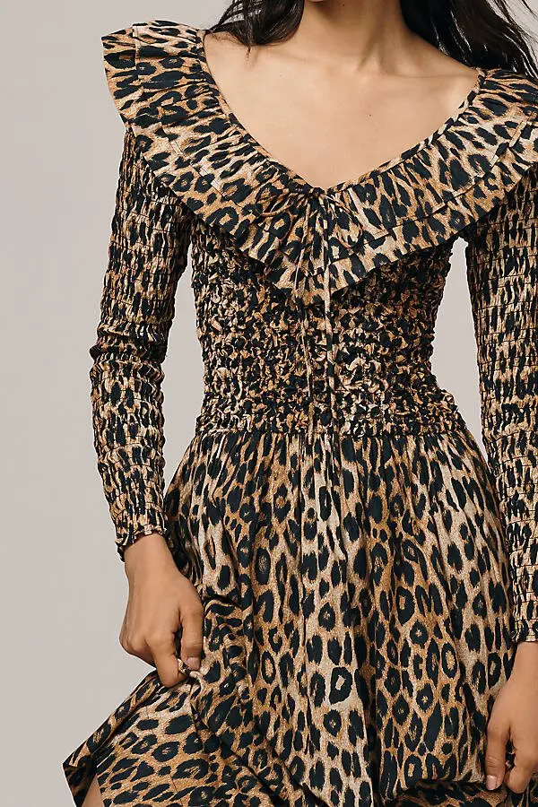DAMSON MADDER Harper Shirred Midi Dress