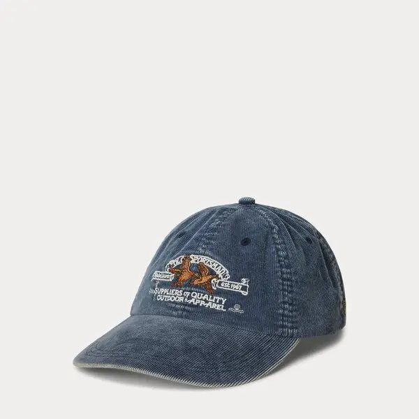 Ralph Lauren Polo Sportsman Corduroy Cap - Faded Navy
