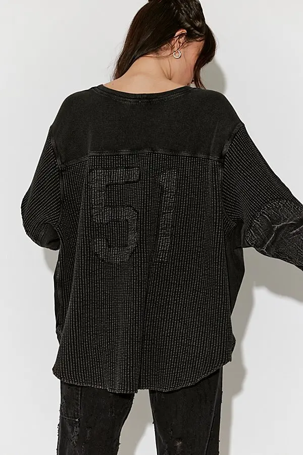 Free People Fp One Blake Graphic Thermal - Black