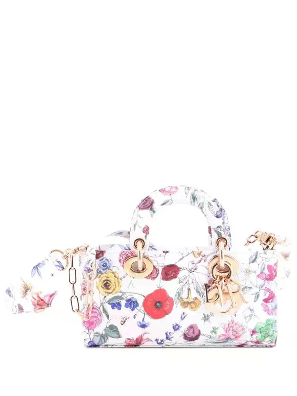 Dior Lady D-joy Printed Leather Small Satchel - Multicolour