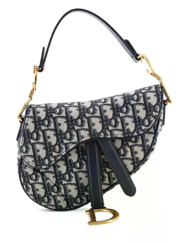 Dior Saddle Handbag Oblique Canvas Mini Shoulder Bag - Blue
