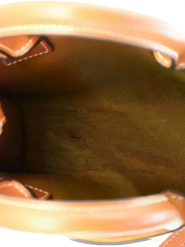 Celine Vertical Cabas Tote Triomphe Coated Canvas Mini Satchel - Brown