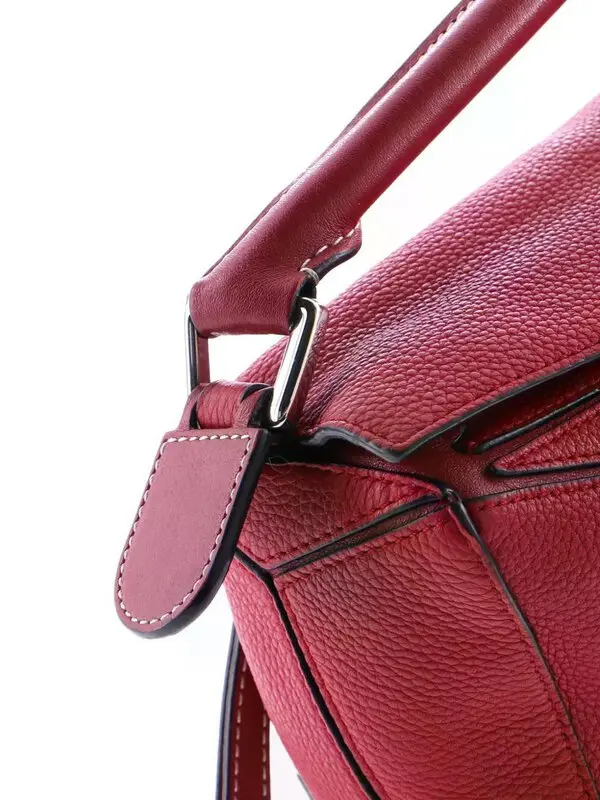 Loewe Puzzle Bag Leather Small Satchel - Pink