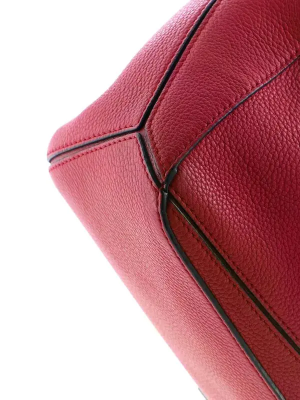 Loewe Puzzle Bag Leather Small Satchel - Pink