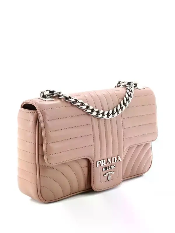Prada Diagramme Quilted Leather Chain Flap Bag