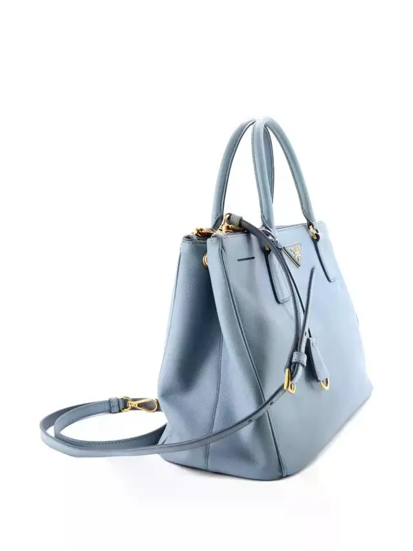 Prada Double Zip Lux Saffiano Leather Medium Tote Bag