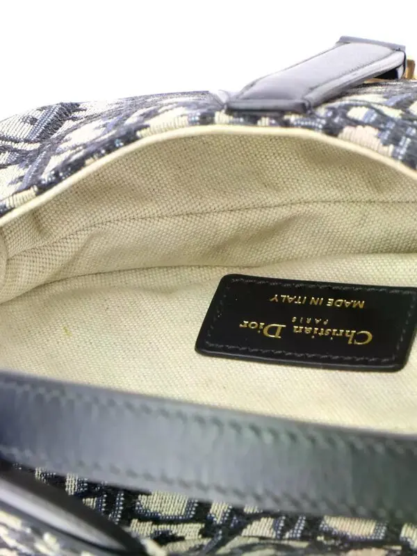 Dior Saddle Handbag Oblique Canvas Mini Shoulder Bag - Blue