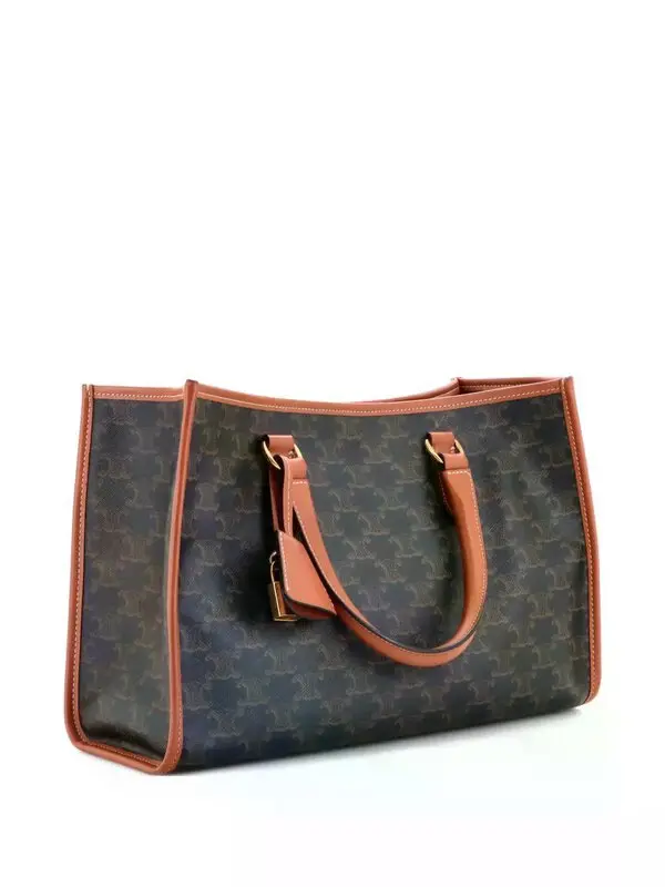 Celine Horizontal Cabas Triomphe Coated Canvas Mini Tote Bag