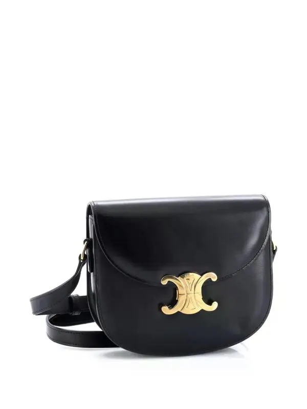 Celine Triomphe Besace Clea Flap Bag Leather Shoulder Bag