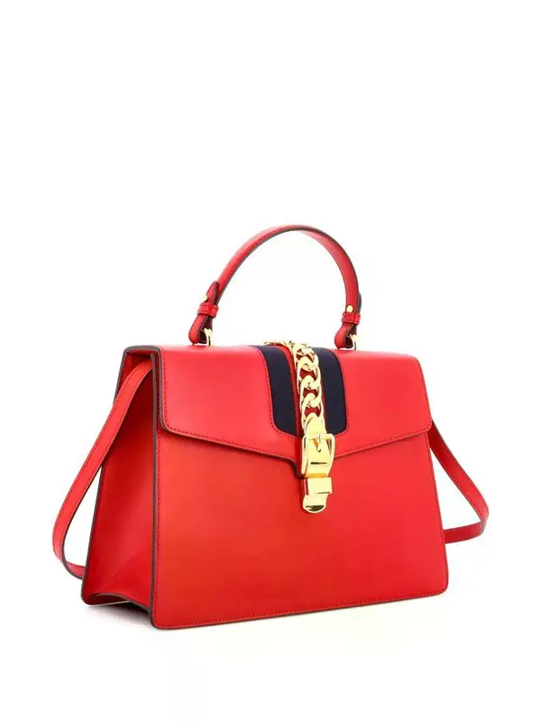 Gucci Sylvie Top Handle Medium Satchel - Red