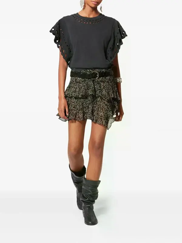 MARANT ETOILE Lolita Ruffled Skirt - Black