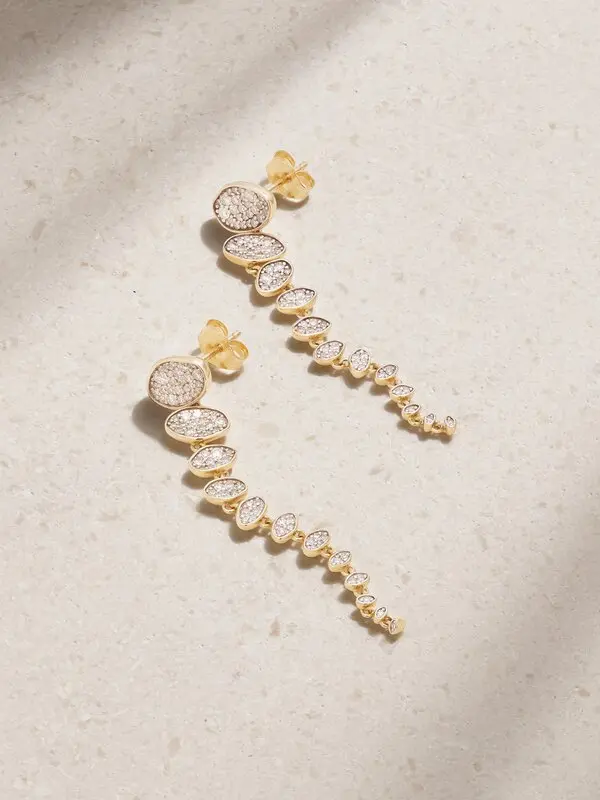 BY PARIAH 14-karat Recycled Diamond Dangle Earrings - Gold