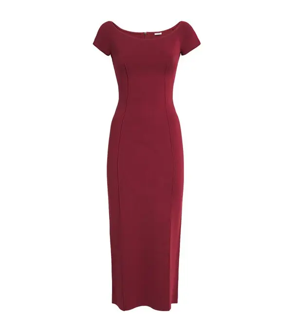 JOSEPH Milano Knit Foin Compact Maxi Dress - Red