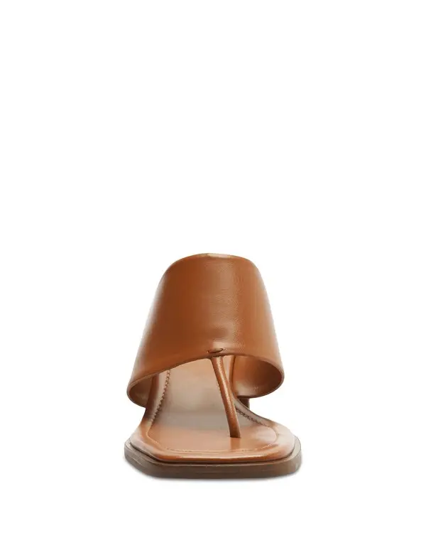 Schutz Martha Leather Thong Sandals - Miele