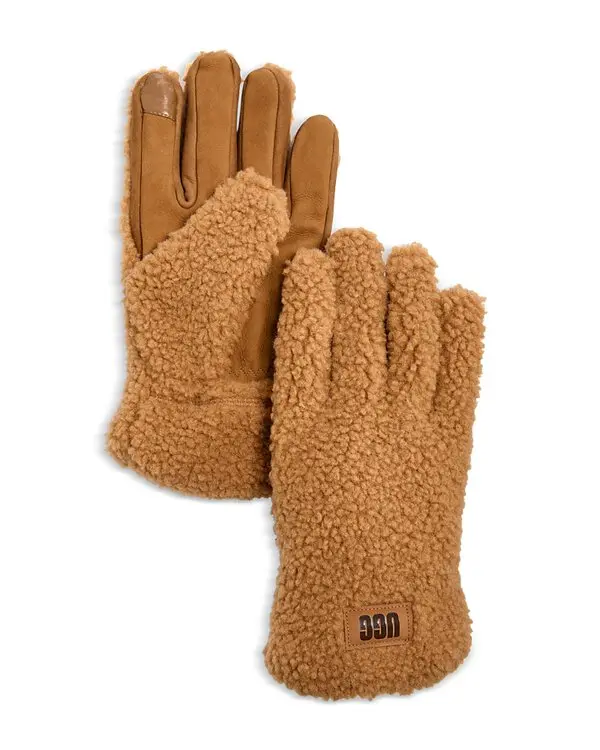 UGG Fluff Gloves - Chestnut