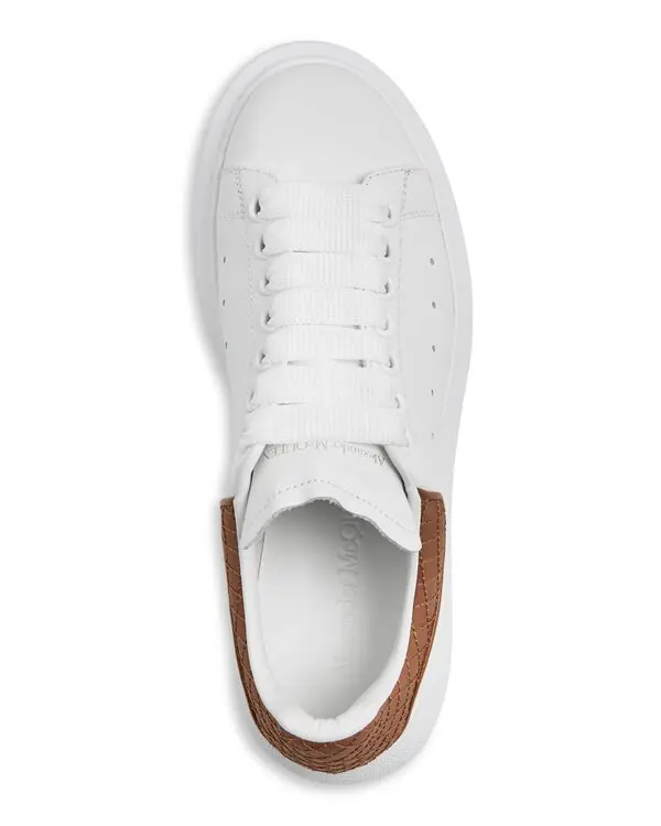 Alexander McQueen Oversized Leather And Suede Sneakers - Light Tan