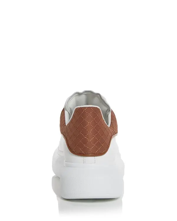 Alexander McQueen Oversized Leather And Suede Sneakers - Light Tan