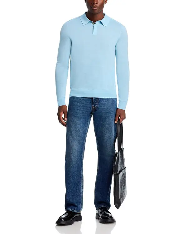 Paul Smith Merino Wool Long Sleeved Polo Sweater