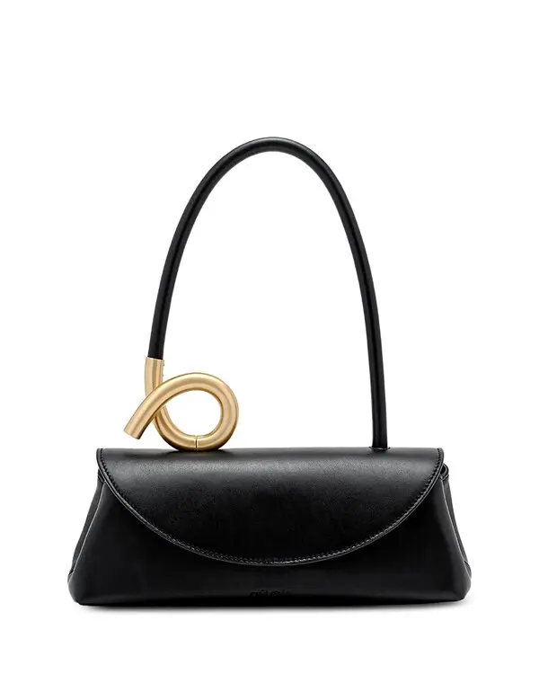 Cult Gaia Azariah Leather Shoulder Bag - Black