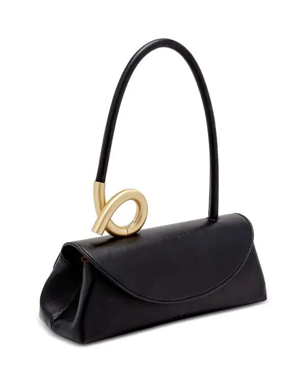 Cult Gaia Azariah Leather Shoulder Bag - Black