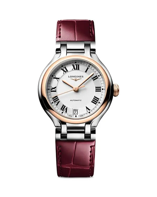 LONGINES Primaluna Automatic Watch - White/red