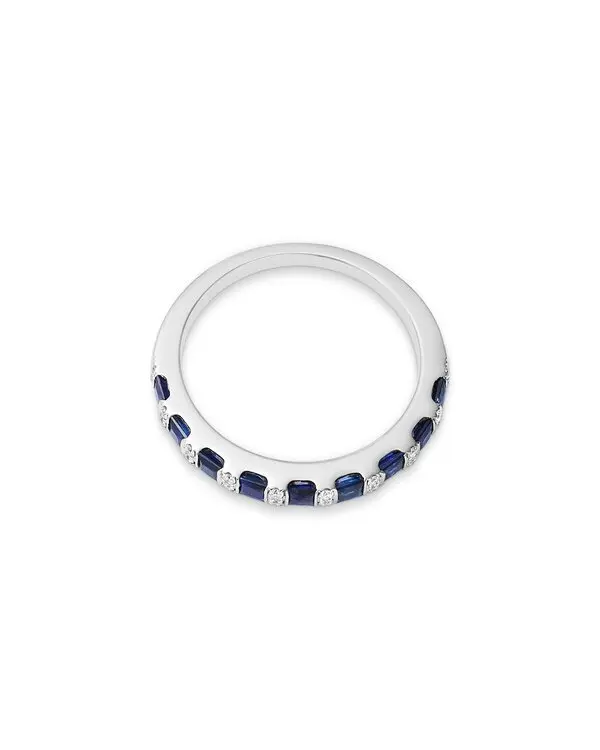 Bloomingdale'S Sapphire And Diamond Band Ring