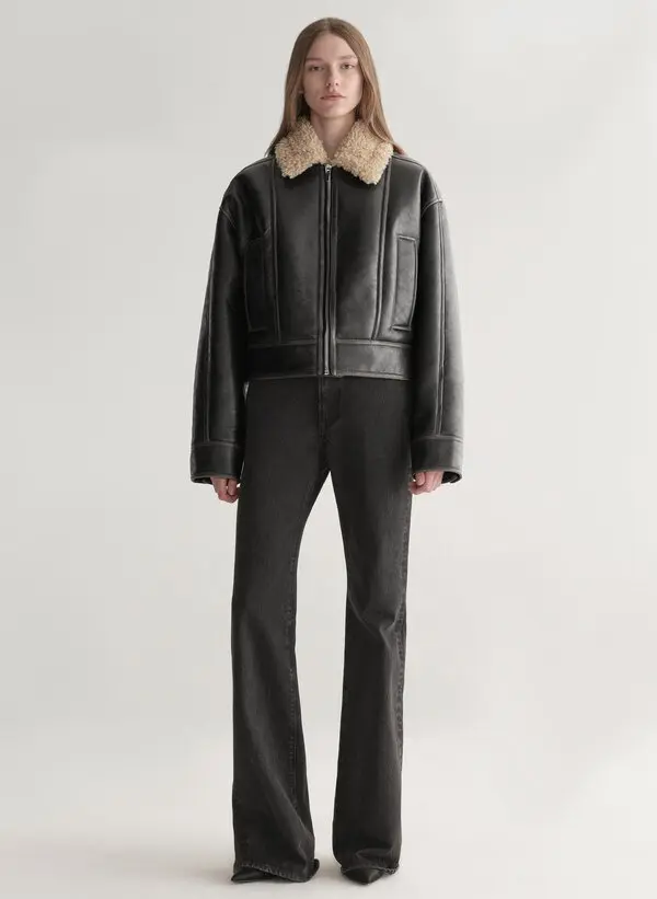 A.L.C. Stevie Faux Shearling Zip-up Jacket