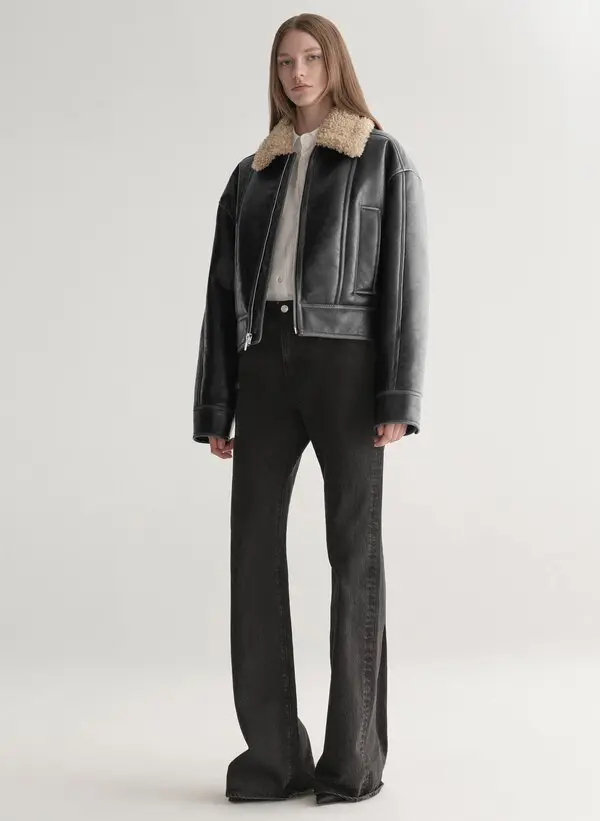 A.L.C. Stevie Faux Shearling Zip-up Jacket