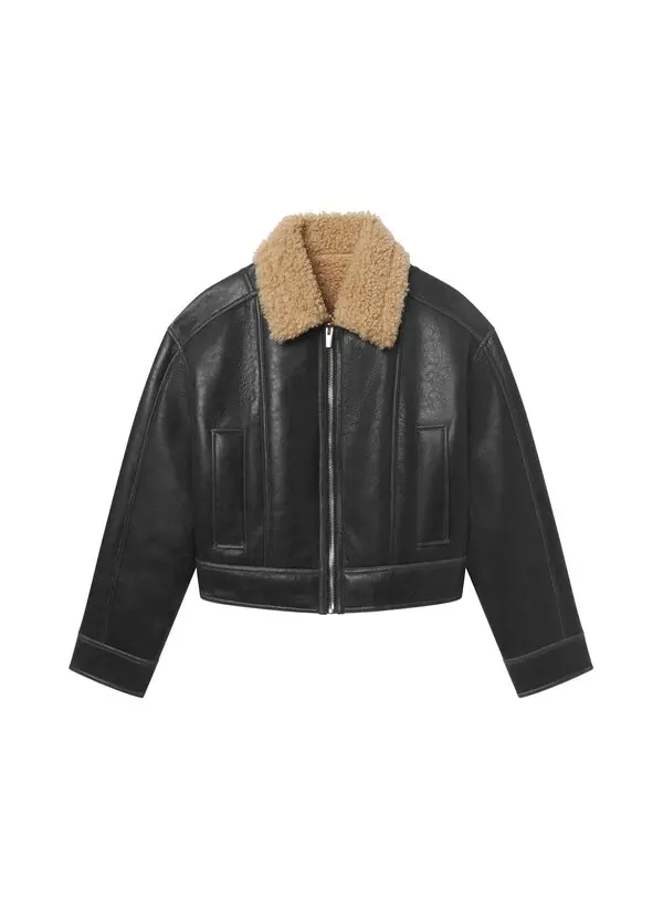 A.L.C. Stevie Faux Shearling Zip-up Jacket