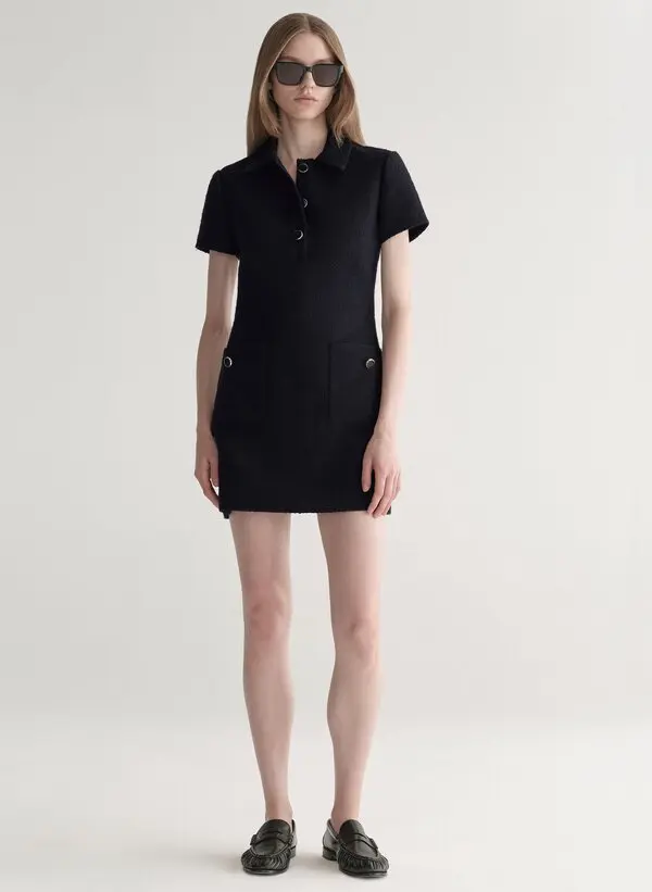 A.L.C. Marcie Cotton Boucle Mini Dress
