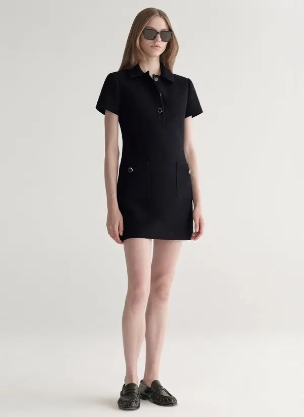A.L.C. Marcie Cotton Boucle Mini Dress